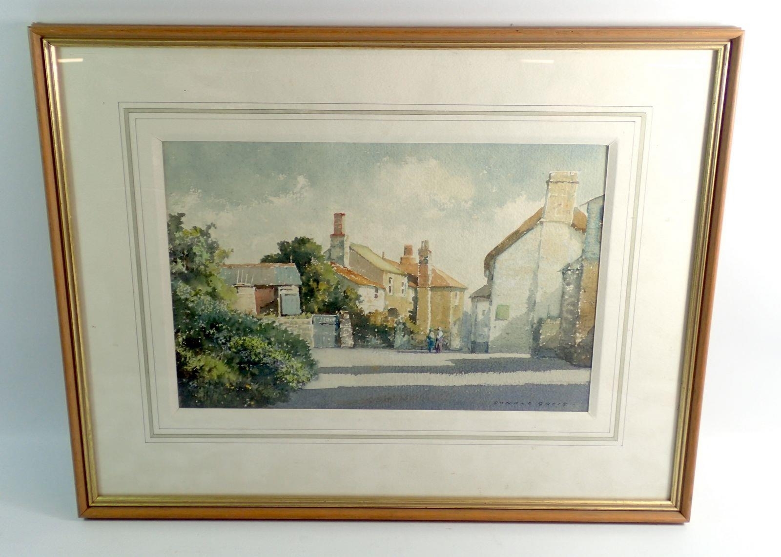 Donald Greig | Donald Greig - watercolour Devon Cottages Chillington ...