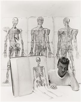 George Platt Lynes | Jared French with anatomical illustrations (1940s ...