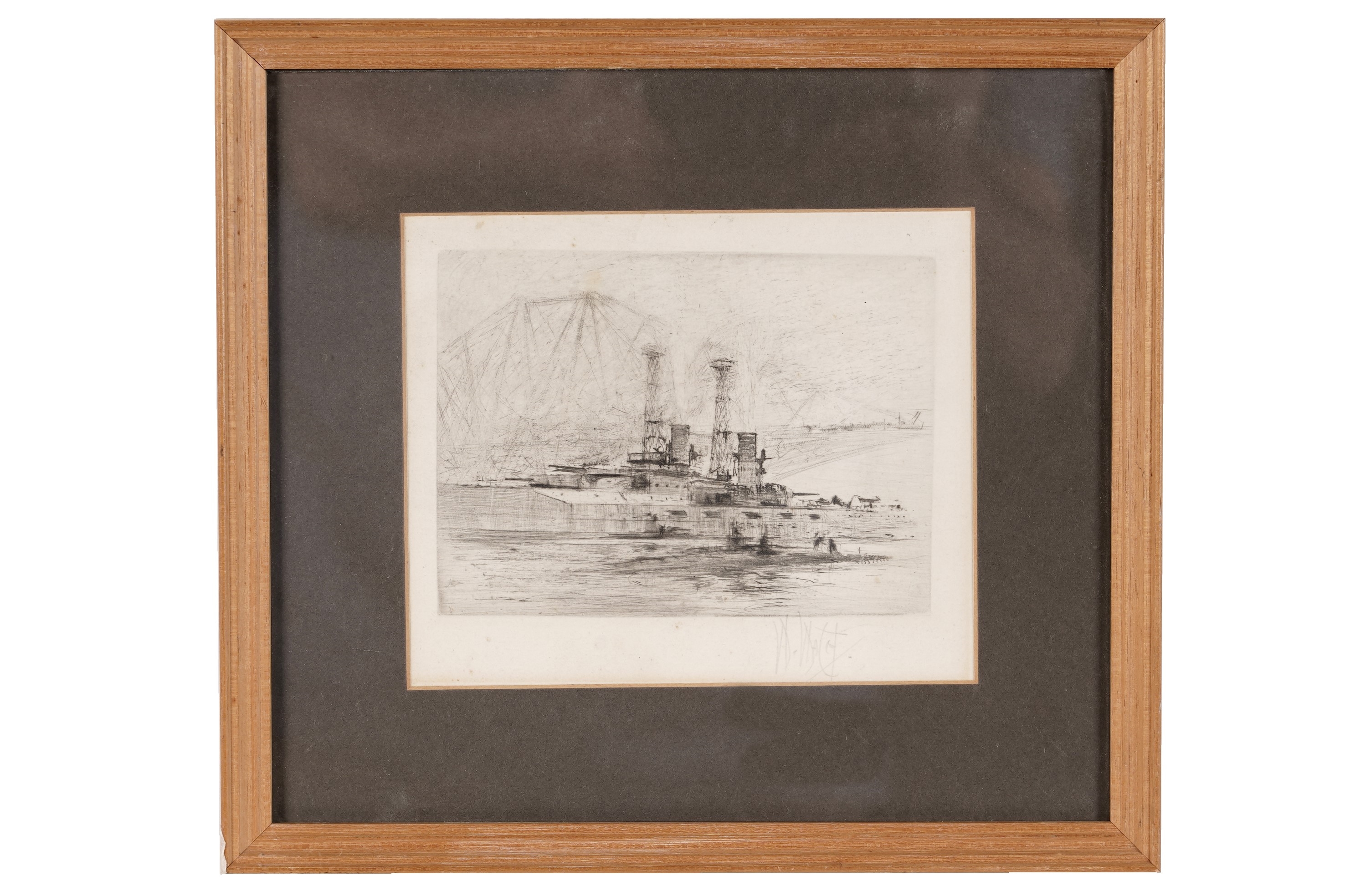 William Walcot | WWI Warship and a Submarine on the Firth of Forth ...