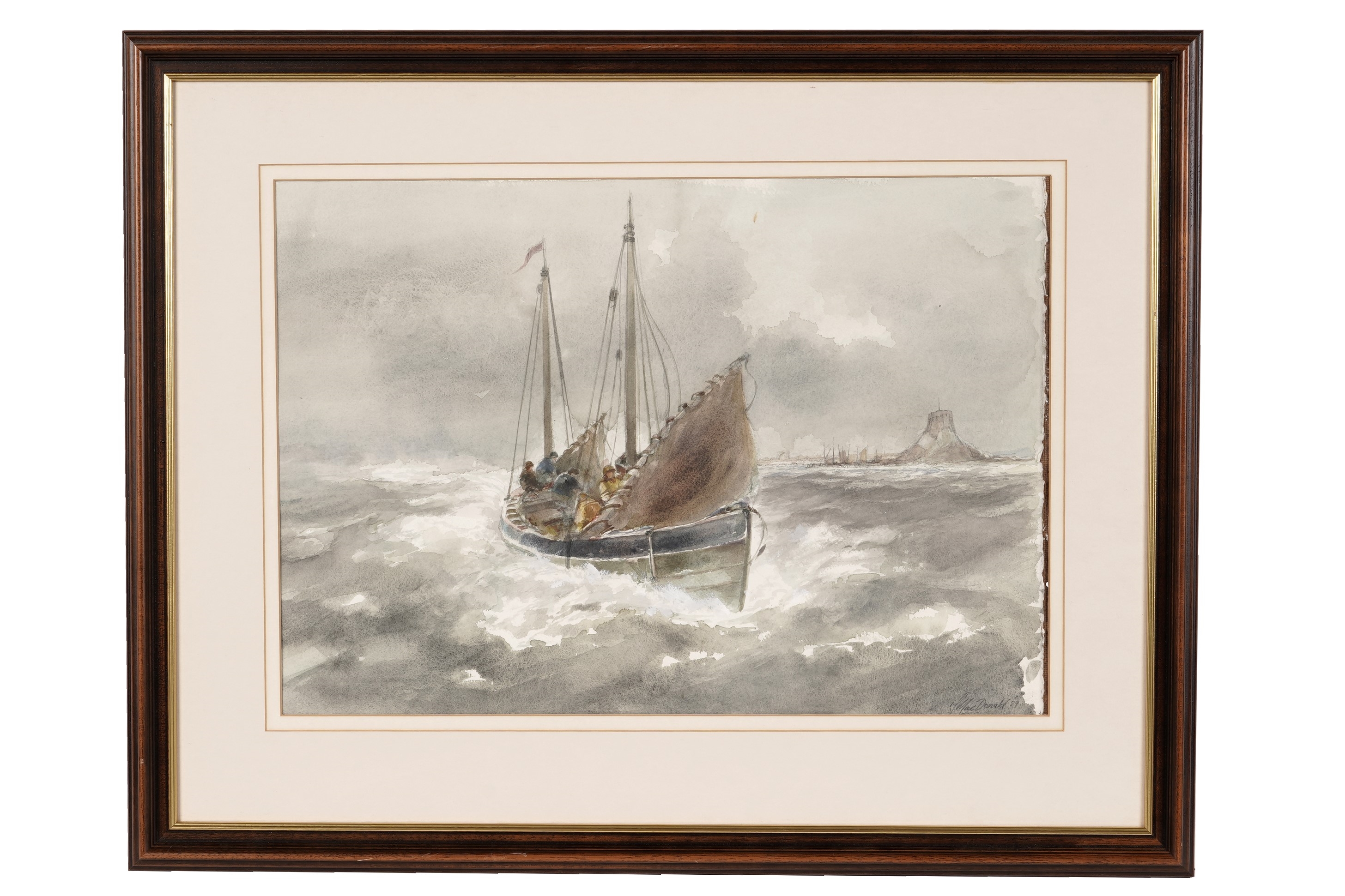 Tom MacDonald | Fishing boat by Lindisfarne Castle | MutualArt
