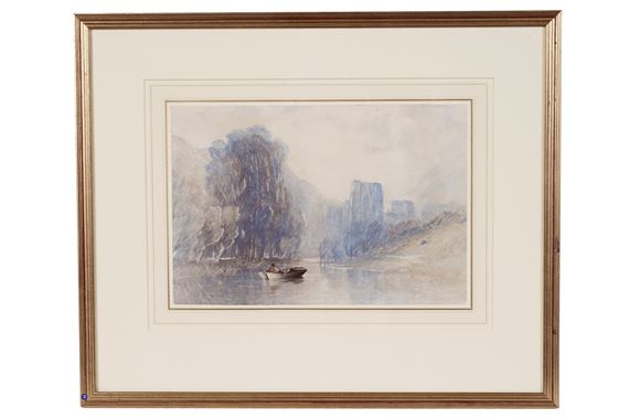 James Baker Pyne | River Landscape with Abbey Ruins | MutualArt