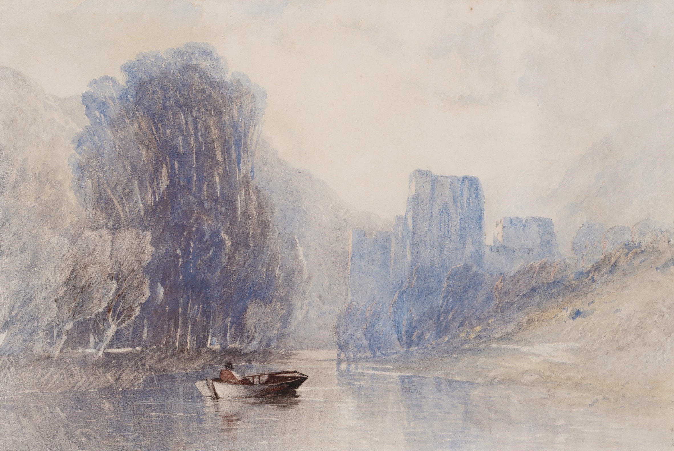 James Baker Pyne | River Landscape with Abbey Ruins | MutualArt
