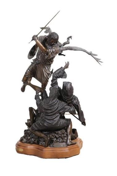 Larry Patterson | LARRY PATTERSON VICTORIOUS WARRIOR BRONZE SCULPTUR ...