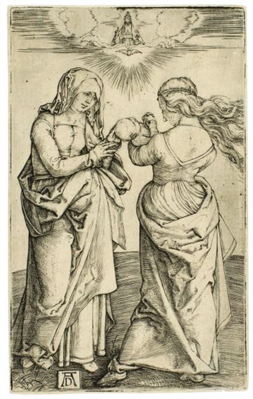 Albrecht Dürer | Die heilige Anna und Maria mit dem Kinde stehend - Die ...