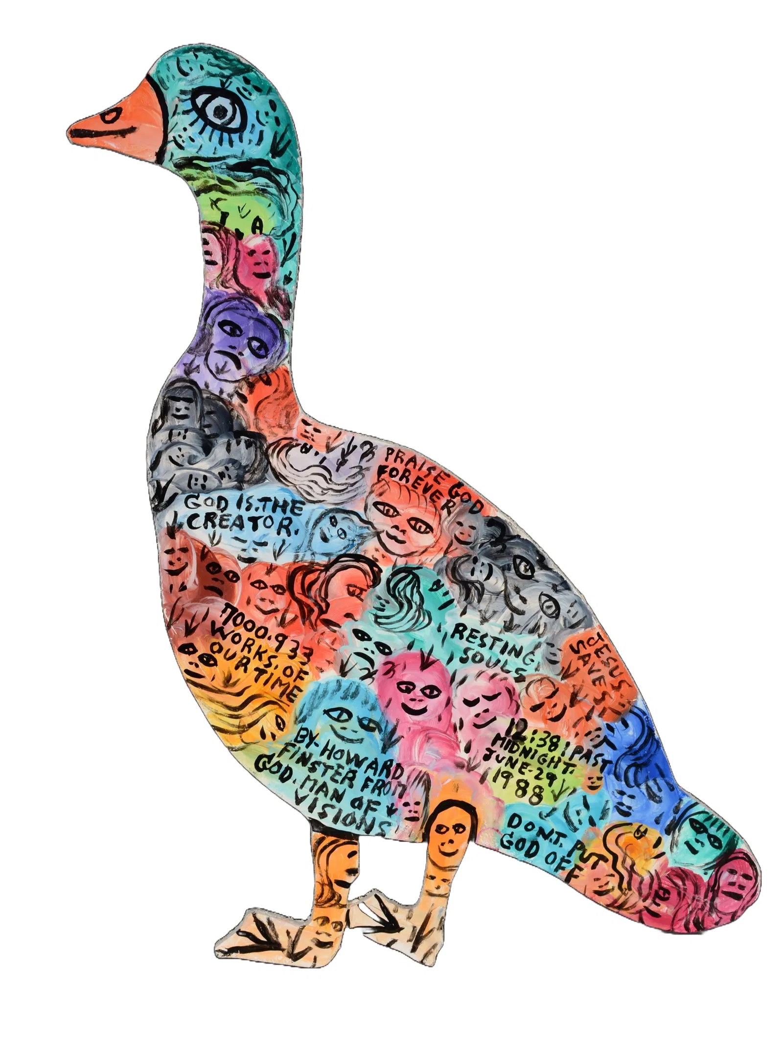 Howard Finster | Duck (1988) | MutualArt