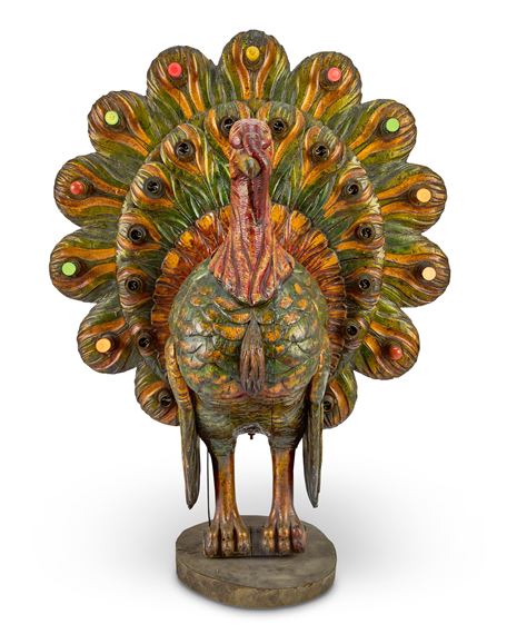 Charles Spooner | An English carved and Flamboyant painted spinner head ...