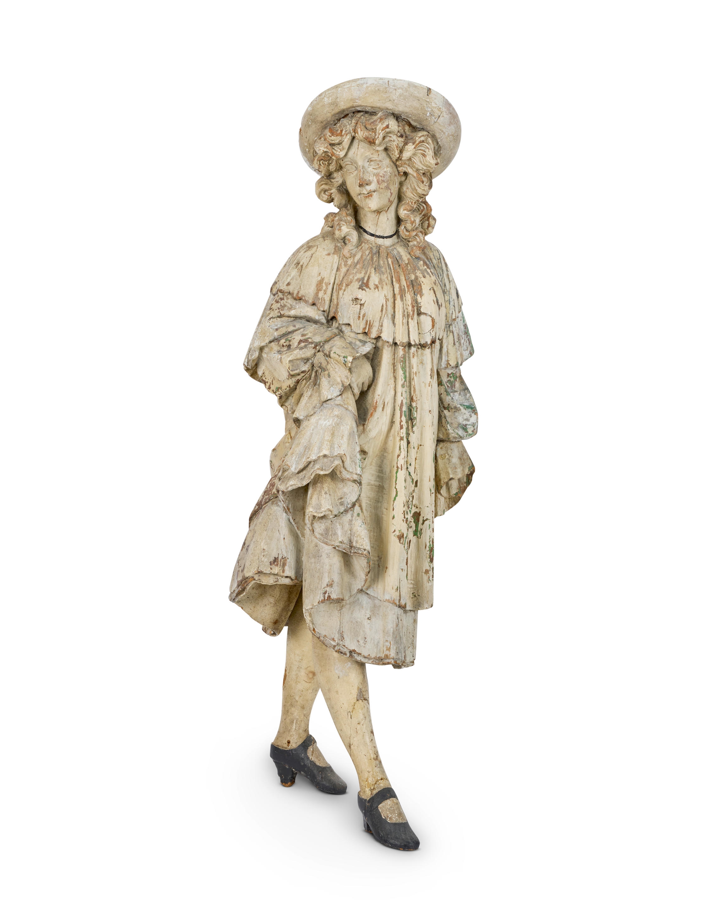 Gavioli | A French carved and painted organ figure of a lady (Circa ...
