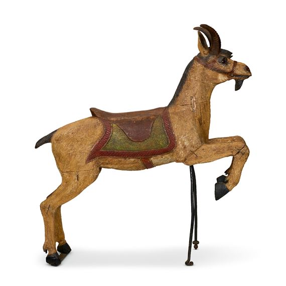 Friedrich Heyn | A German carved and painted platform ride figure of a ...