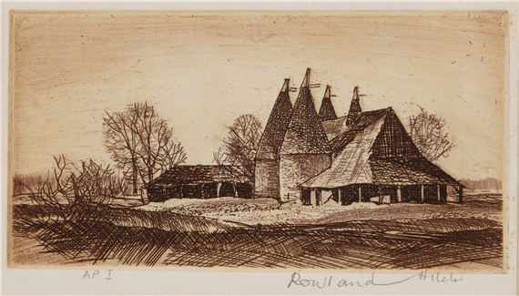 Rowland Hilder | Oast Houses at Chiddingstone | MutualArt