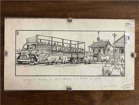 Paul Rigby | Pair of cartoon sketches (Circa 20th Century) | MutualArt