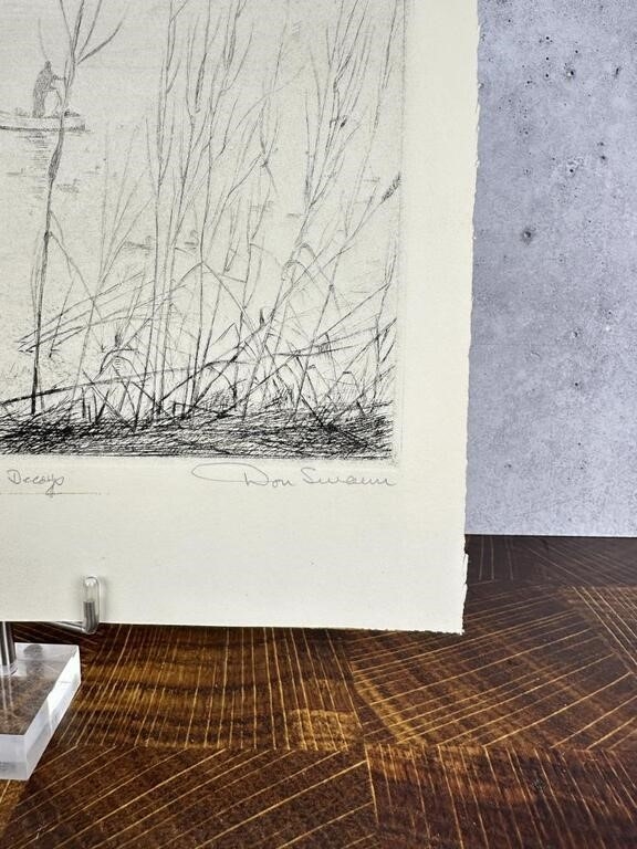 Don Swann | Don Swann Putting Out the Decoys Etching | MutualArt