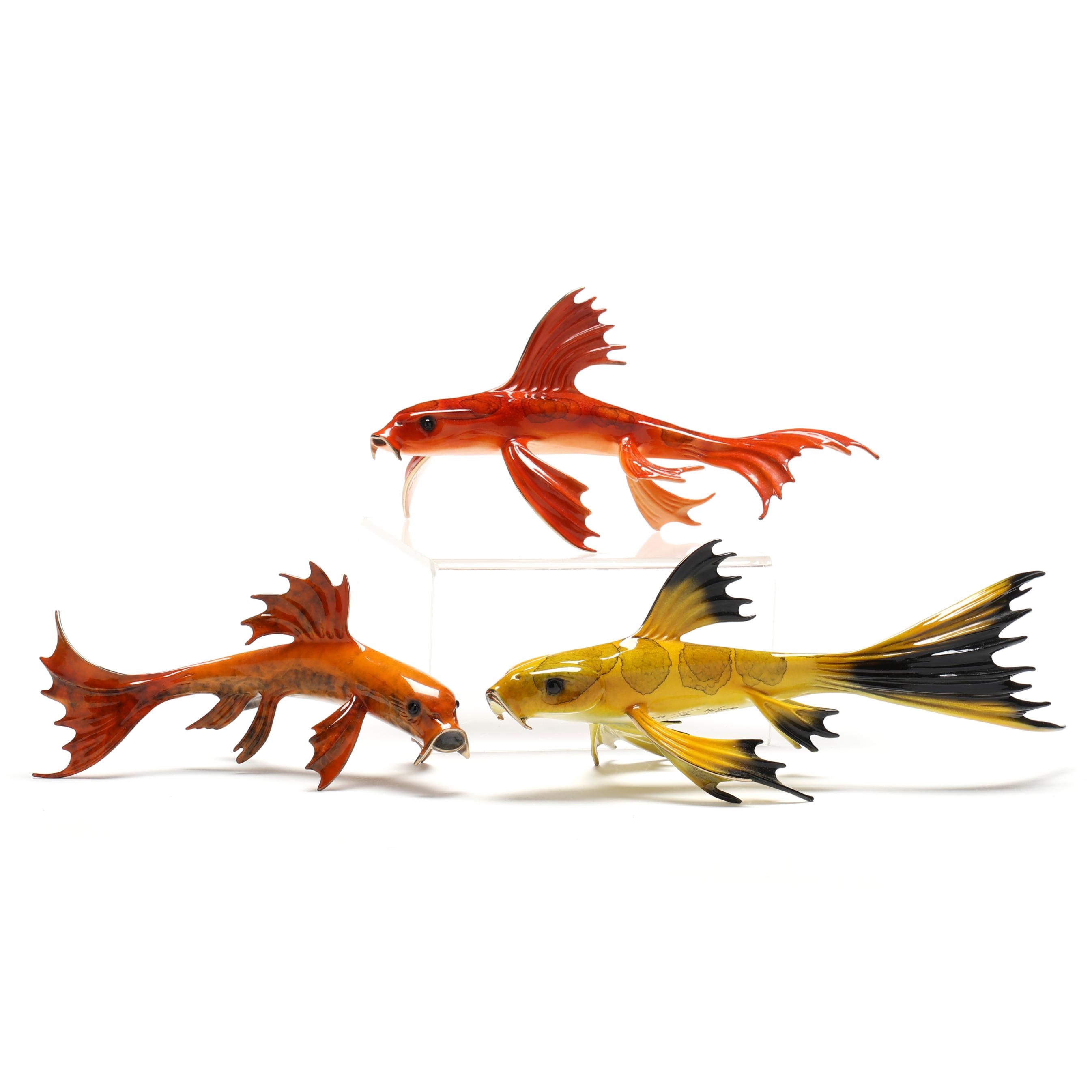 Tim Cotterill | Three Koi Fish Figures (2000) | MutualArt