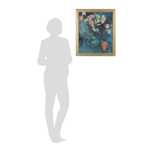 Mina C. Lowry | Still Life with Pink Roses (1933) | MutualArt