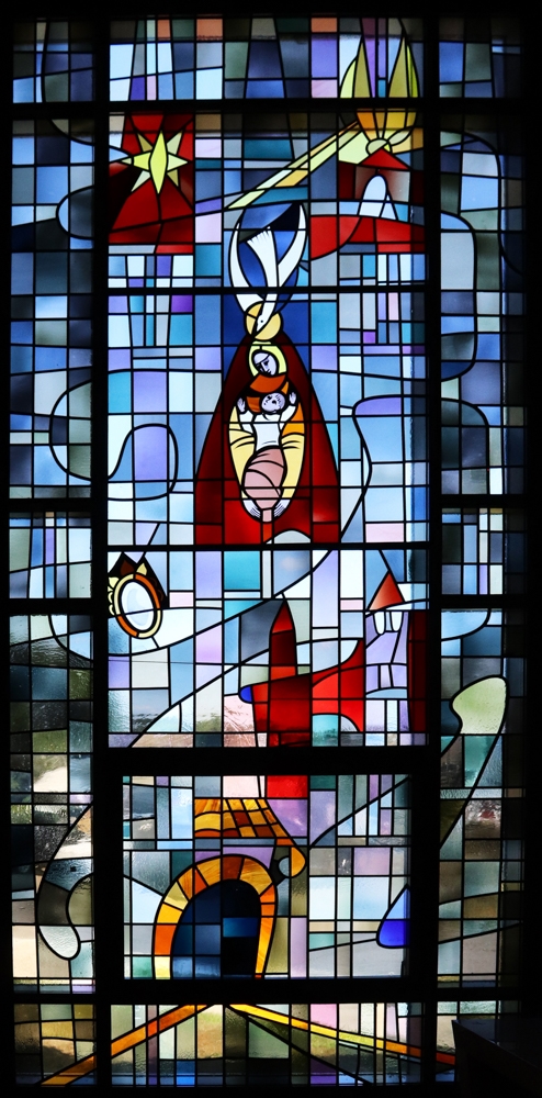 Viggo F. E. Rambusch | Large Leaded Glass Window Signed Rambusch (1920 ...