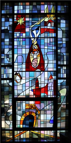 Viggo F. E. Rambusch | Large Leaded Glass Window Signed Rambusch (1920 ...