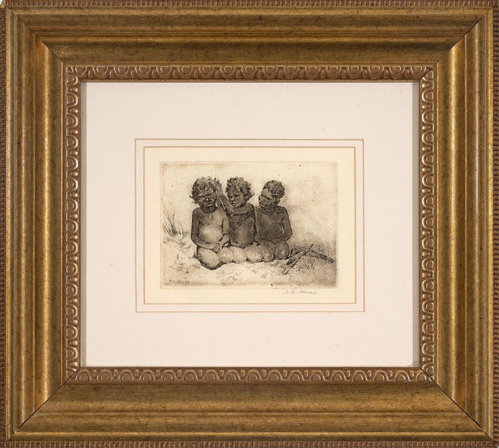 B. E. Minns | Three Aboriginal Children | MutualArt
