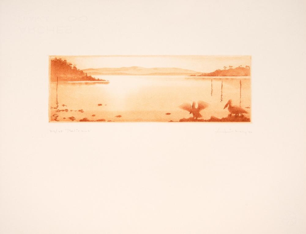 Peter Hickey | - Pelicans aquatint | MutualArt