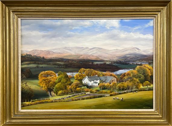 Alan Thomson | Alan R Thomson, a gilt frame acrylic on board country ...