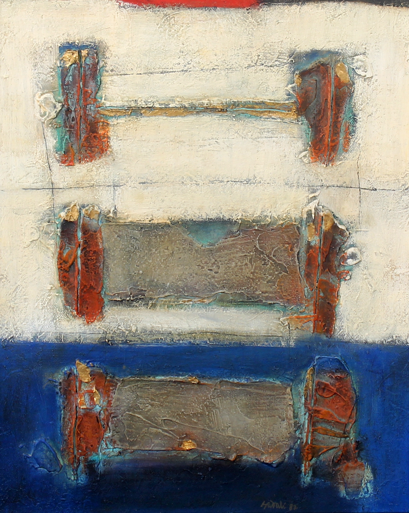 Ahmad Sadali | Composition In Blue | MutualArt