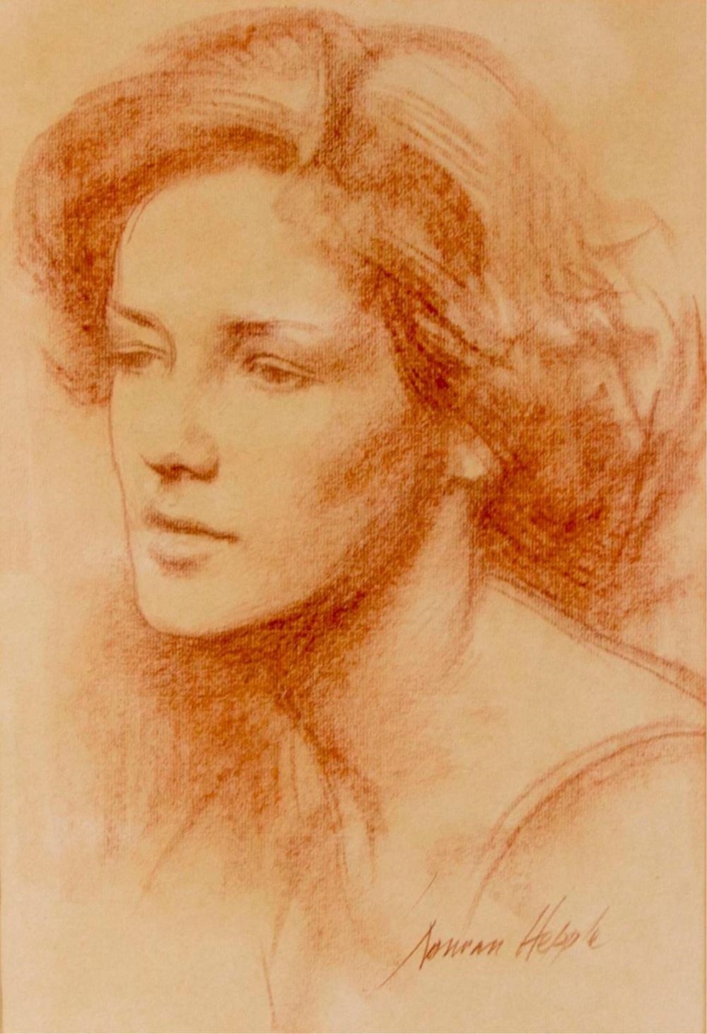 Norman Hepple | Portrait of a Young Girl | MutualArt