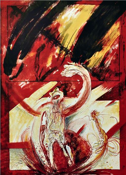 Vladimír Novák | Character in a red area (1989) | MutualArt