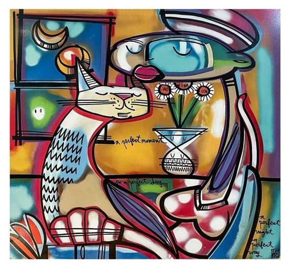 David Lebo LeBatard | LEBO WOMAN & CAT BRUSHED ALUMINUM ART BOND ...