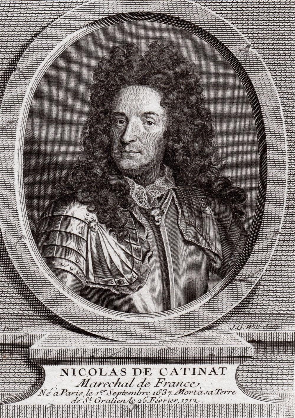 Nicolas de Catinat | 1738 Nicolas de Catinat Self Portrait engraving ...