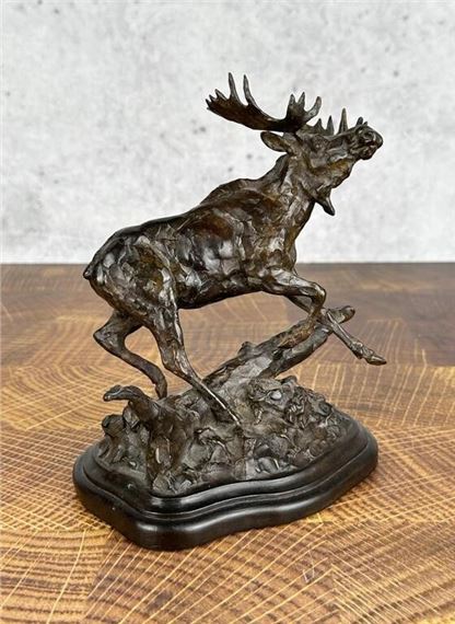 Tim Shinabarger | Tim Shinabarger Through the Jungle Moose Bronze (2001 ...
