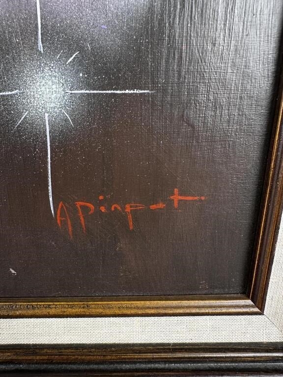 Algie Piapot | Algie Piapot Oil on Canvas Indian Painting | MutualArt