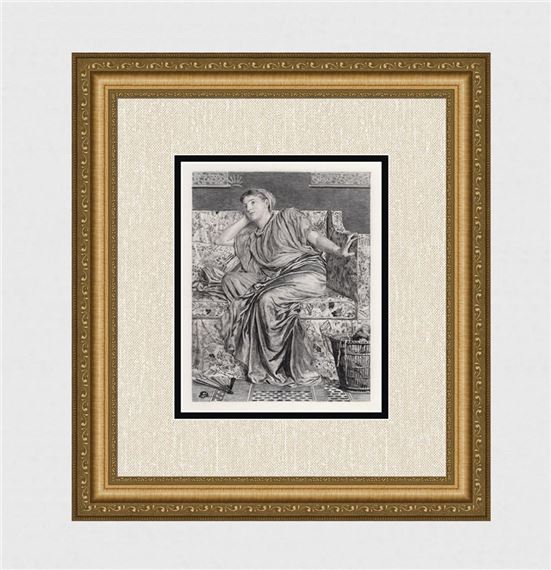 Albert Joseph Moore | Albert Joseph Moore 1800s Antique Etching Pansies ...