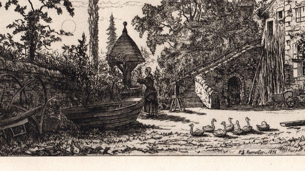 Philip Gilbert Hamerton | Philip Gilbert Hamerton Smith's Yard at Etang ...