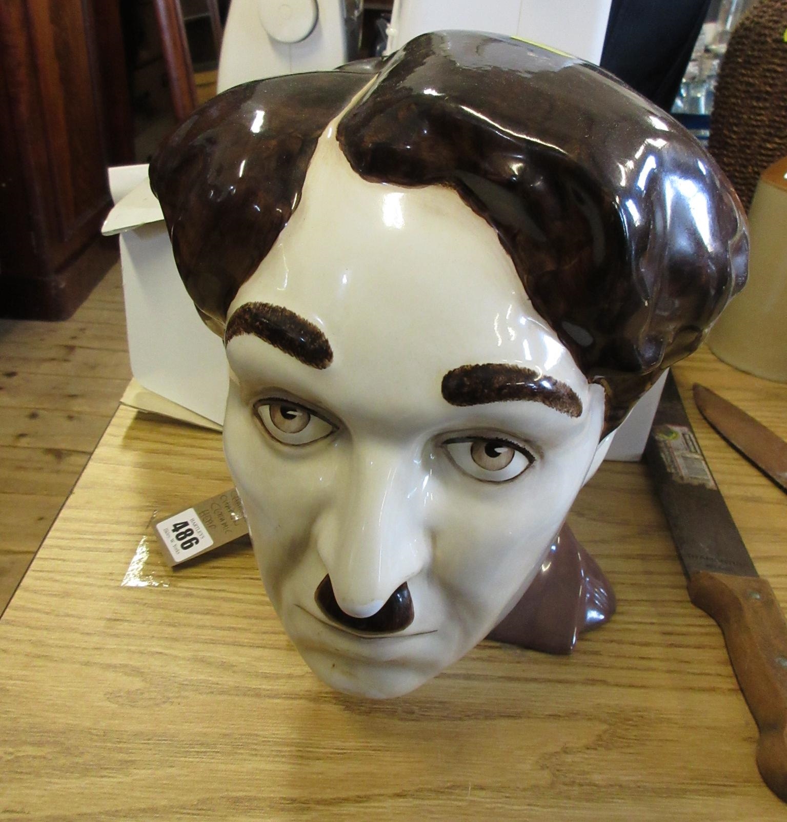 Charlie Chaplin | CHARLIE CHAPLIN CERAMIC HEAD | MutualArt