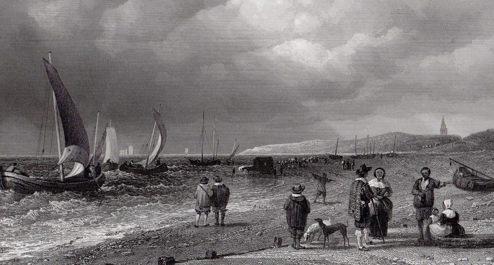 John Calcott Horsley | John Callcott Horsley 1800s Engraving Sea-Shore ...