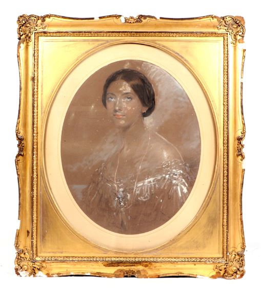 John Hayter | an oval bust portrait of Fanny Gibb | MutualArt
