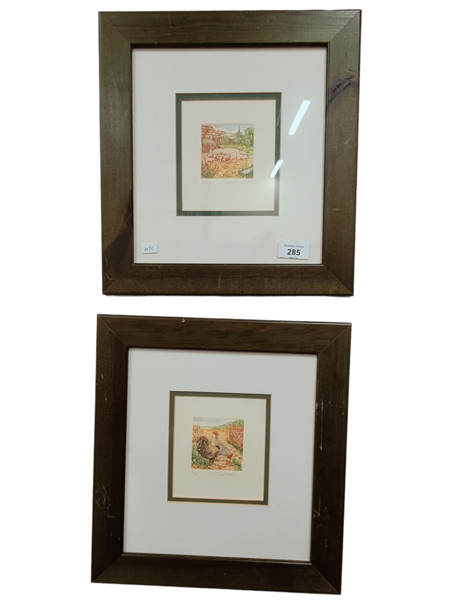David Williams | PAIR OF DAVID WILLIAMS COLOURED ETCHINGS | MutualArt
