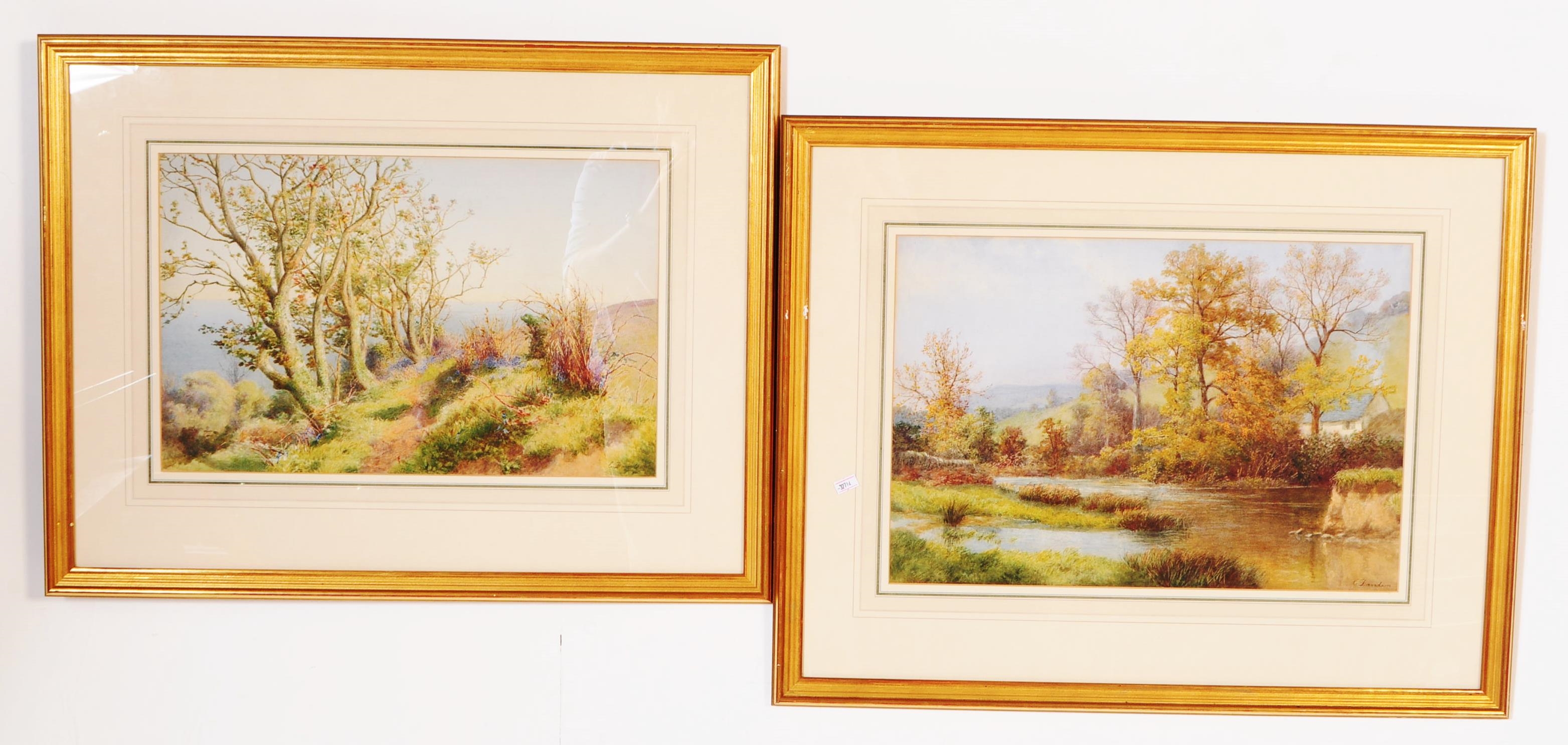 Charles Grant Davidson | TWO CHARLES DAVIDSON WATERCOLOUR LANDSCAPE ...
