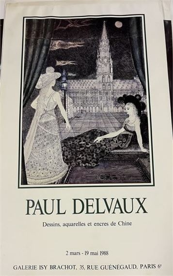 Paul Delvaux | Set of two posters for the Paul DELVAUX exhibition ...
