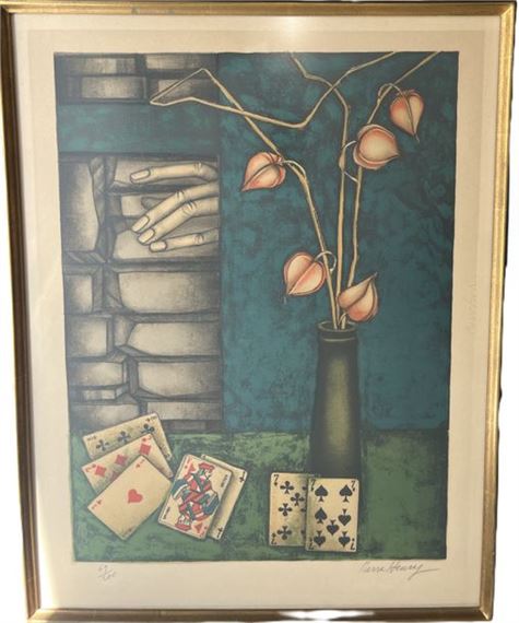 Pierre Henry | Pierre HENRY STILL LIFE WITH CARDS Lithograph on paper ...