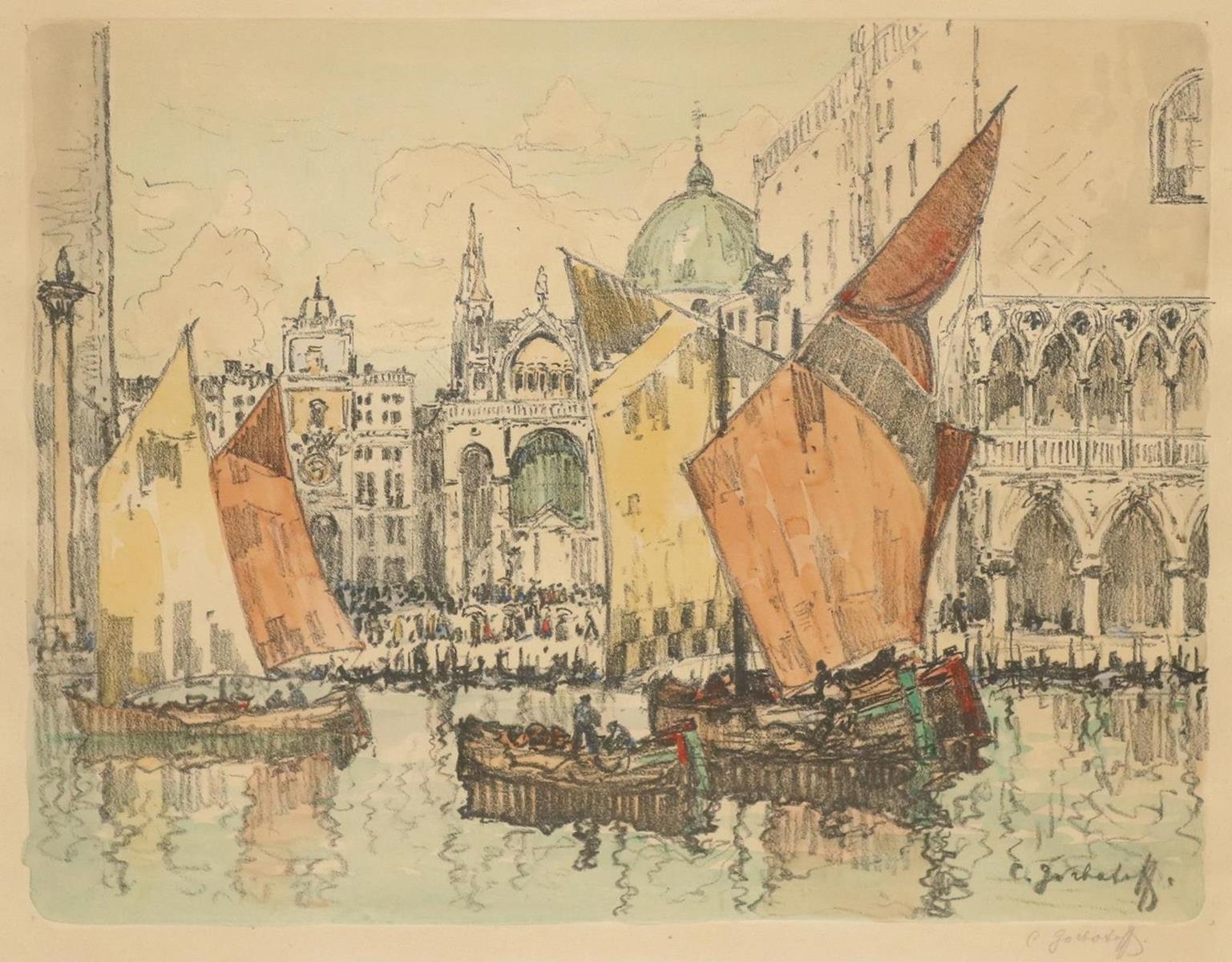 Konstantin Ivanovitch Stravropol Gorbatov | AUTUMN SCENE WITH BIRCH ...