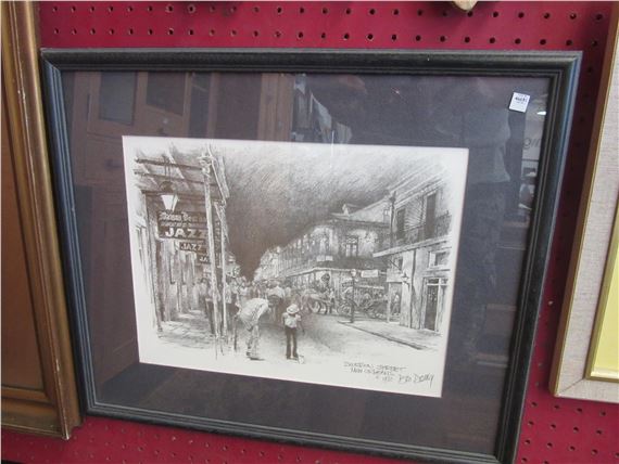 Don Davey | A print of Bourbon Street New Orleans by Dan Davey, framed ...