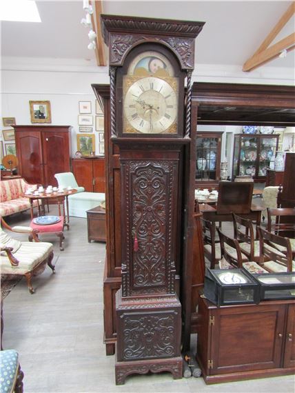 Joseph Batty | of Halifax eight day longcase clock with moon phase and ...
