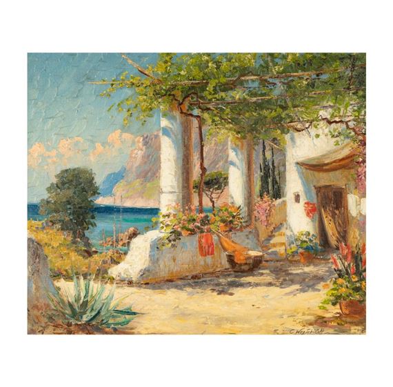 Constantin Aleksandrovich Westchiloff | Russian: Italian Coastal Scene ...
