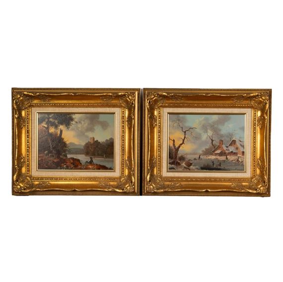 Richard Peterson | Two Works (Landscapes) (1947) | MutualArt