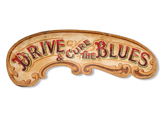 Edwin Hall | An English polychrome painted plywood fairground sign ...