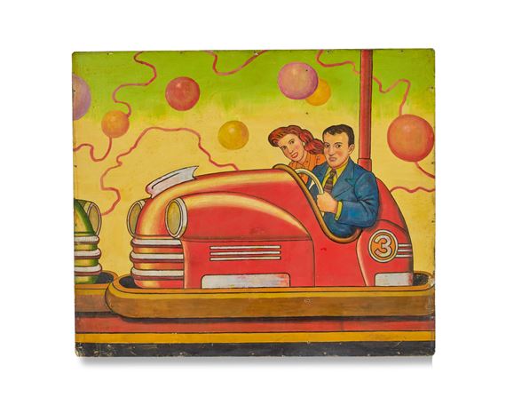 Edwin Hall | An English painted Dodgems rounding board (Circa 1950 ...