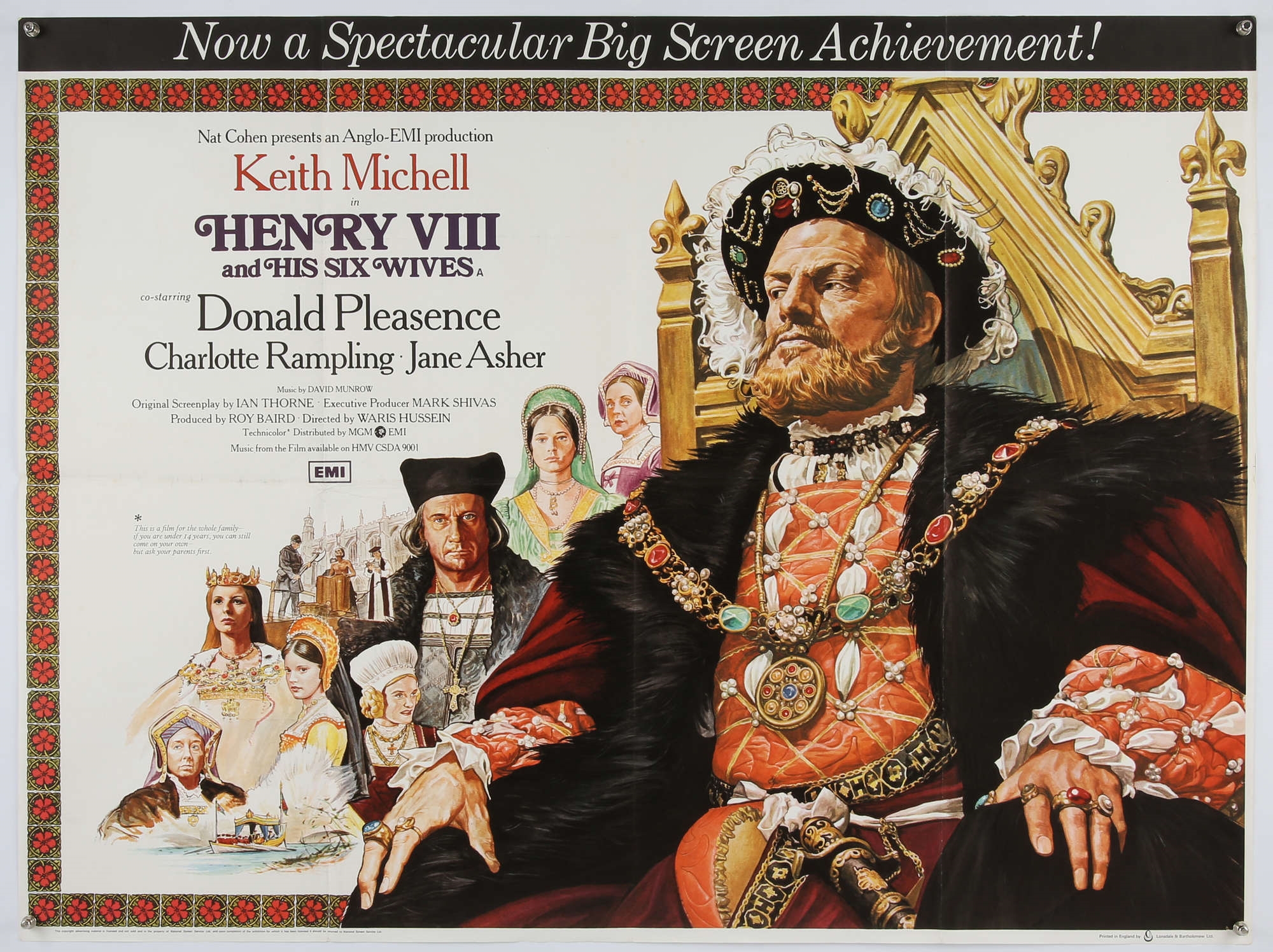 Keith Michell | Henry VIII and His Six Wives (1972), British Quad, 40 x ...