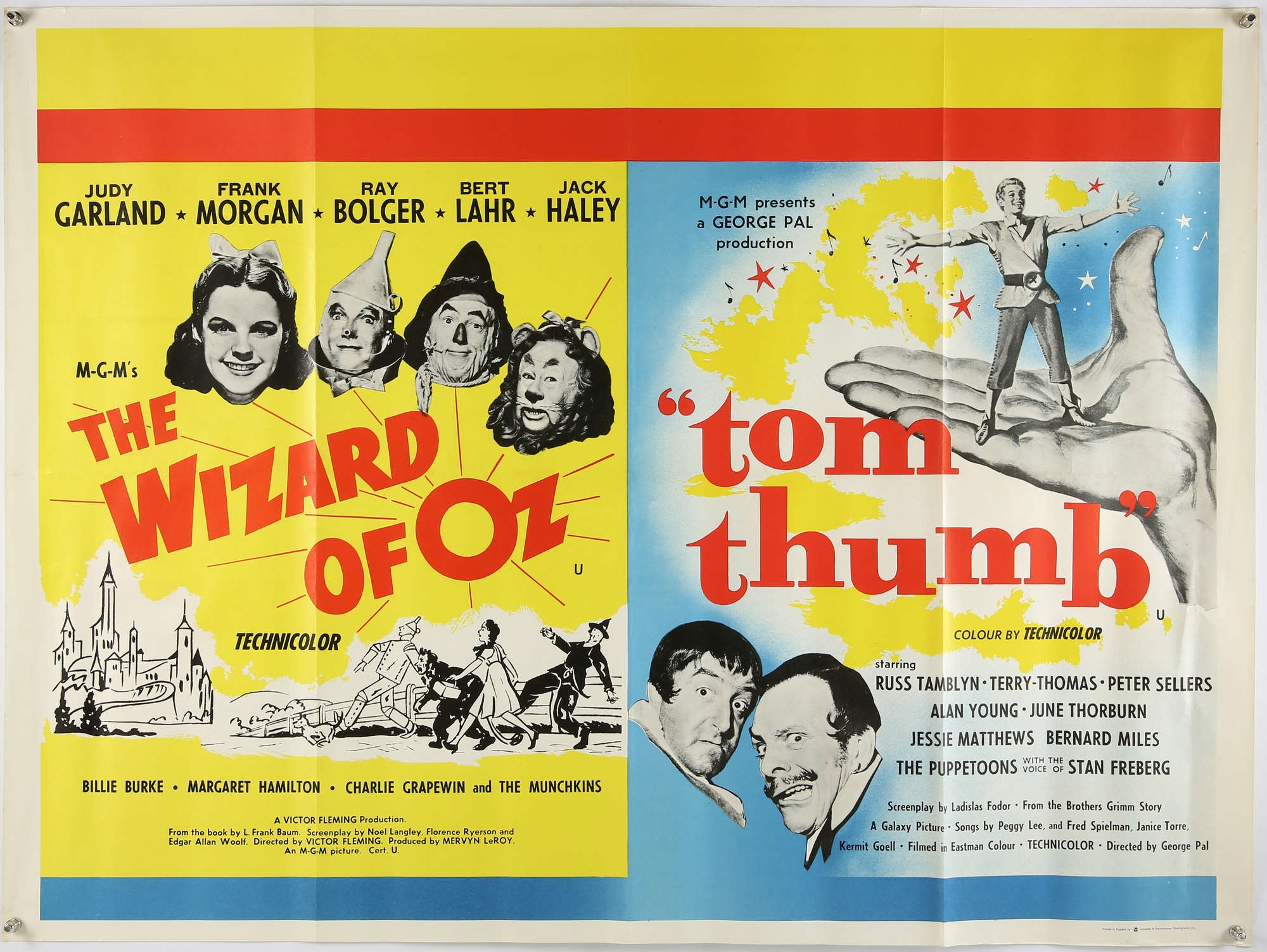 Victor Fleming | The Wizard Of Oz (1939)/Tom Thumb (1958), British Quad ...