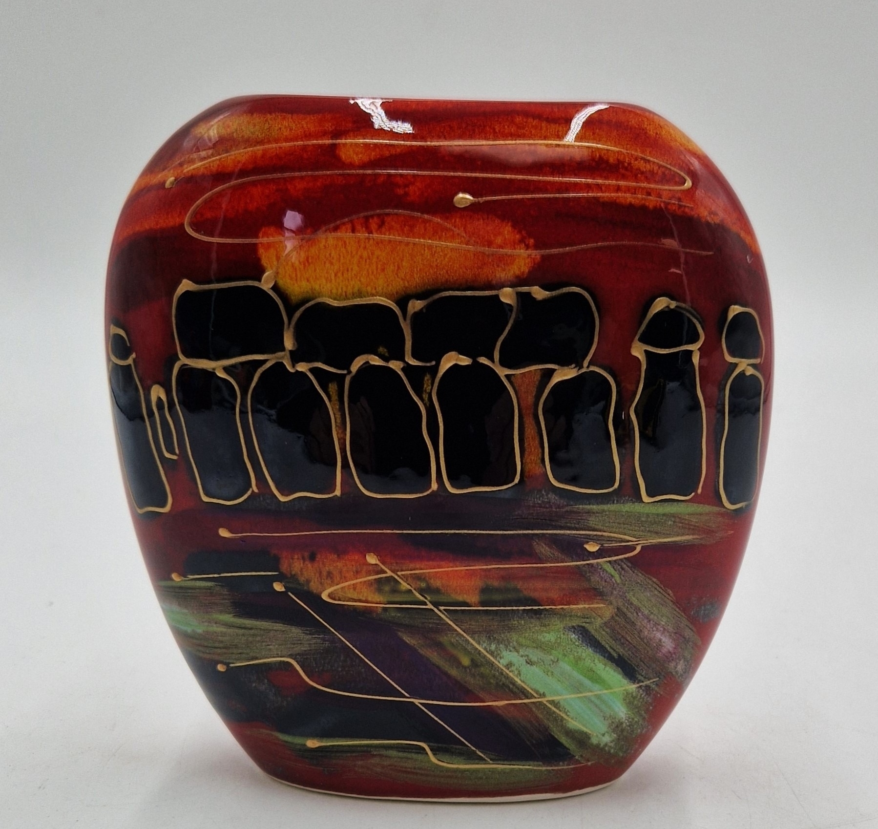 Anita Harris | ANITA HARRIS ART POTTERY 12cm PURSE VASE IN THE ...