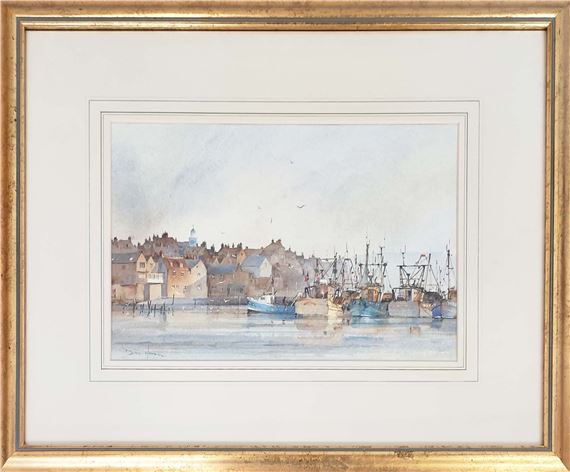 David Howell | Trawlers at Whitby | MutualArt