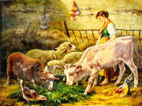 Gaston Dubois | Barn Scene | MutualArt